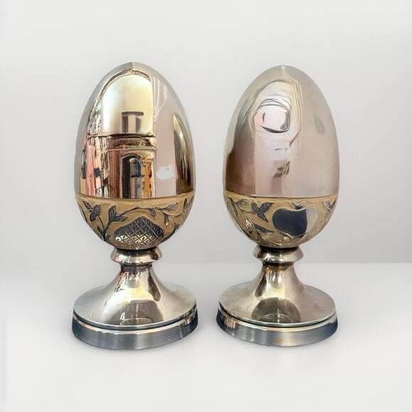 Other | Vintage Silver Large Eggshaped Decorative Art Desk 9tall Made ...